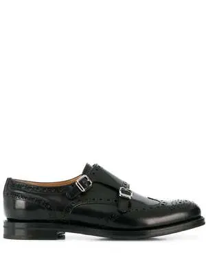 Church's Monk-strap Full Brogue Shoes - Black