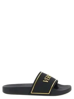 Versace Logo' Slide - Black