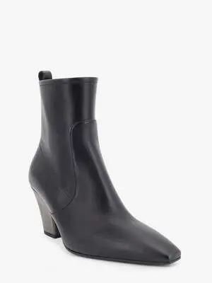 Brunello Cucinelli Precious Heel Leather Ankle Boots
