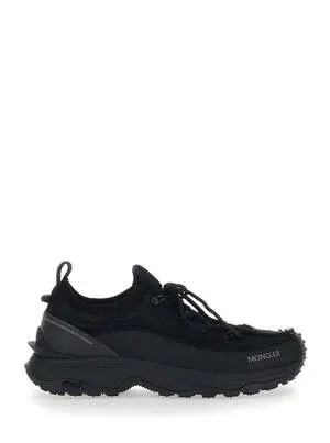 Moncler Trailgrip' Black Sneaker With Logo Detail On The Front And Chunky Sole In Leather For - Multicolor