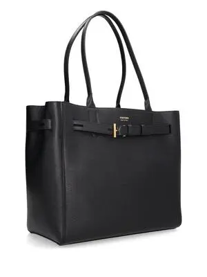 TOM FORD Audrey Leather Tote Bag - Black