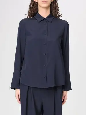 Max Mara Classic Stretch Silk Shirt - Blue