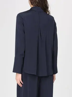 Max Mara Classic Stretch Silk Shirt - Blue