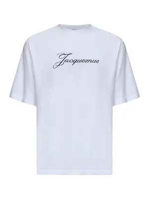 Jacquemus White Jersey The Logo-printed T-shirt - Multicolor