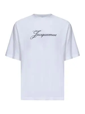 Jacquemus White Jersey The Logo-printed T-shirt - Multicolor