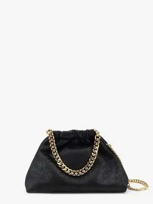 Stella McCartney Falabella Mini Shaggy Deer Crossbody Bag - Black
