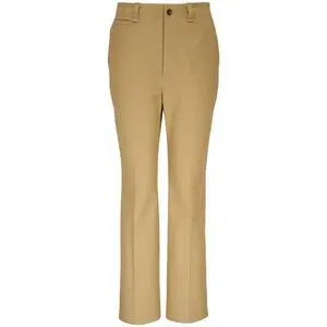 Saint Laurent Neutrals Trousers Straight Trousers - Cream