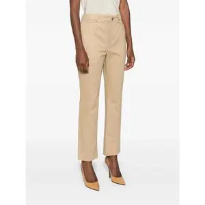 Saint Laurent Cotton Twill Straight Trousers