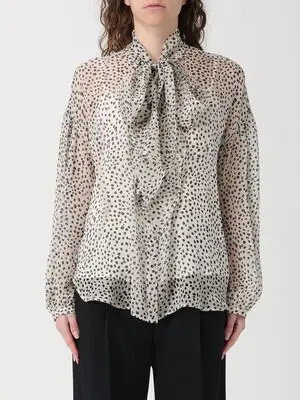 Max Mara Polka Dot Silk Blend Shirt - Cream