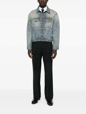 Balmain Monogrammed Denim Jacket