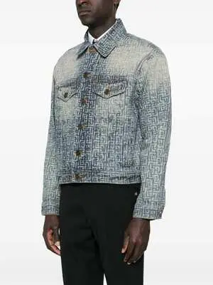Balmain Monogrammed Denim Jacket