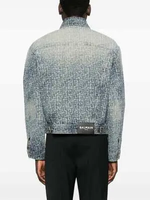 Balmain Monogrammed Denim Jacket