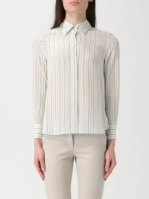 Max Mara Striped Silk Shirt - Green