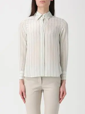 Max Mara Striped Silk Shirt - Green
