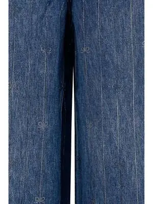 SELF-PORTRAIT Crystal-striped Jeans