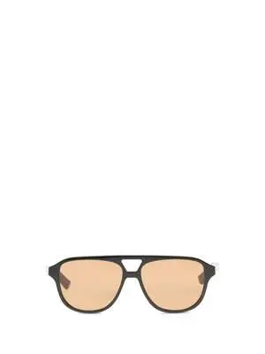 Alexander McQueen Signature Essentials Aviator Sunglasses - Brown