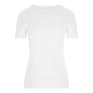 DIESEL® Ribbed Logo Round Neck Short Sleeve T-shirt - White