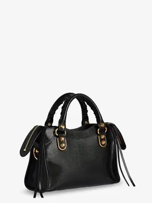 Balenciaga Le City Uptown Mini Leather Handbag - Black