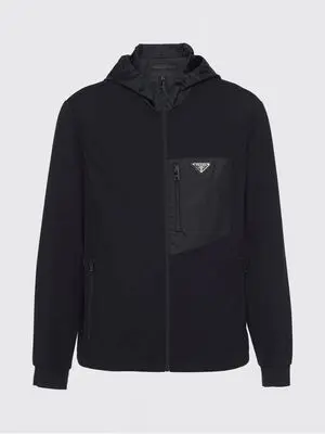 Prada Technical Fabric And Cotton Blouson - Black