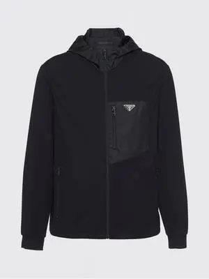 Prada Technical Fabric And Cotton Blouson - Black