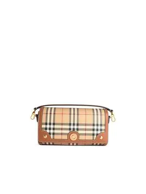 Burberry Note' Beige Cotton Blend Bag - Cream