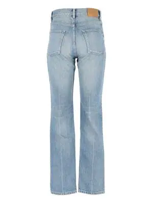 Saint Laurent Straight Jeans In Authentic Medium Denim