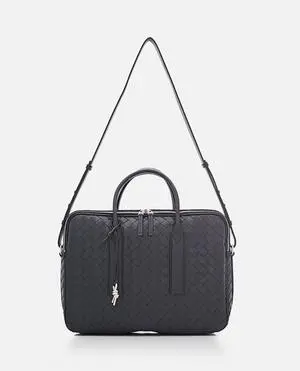 Bottega Veneta Intrecciato Leather Briefcase - Multicolor