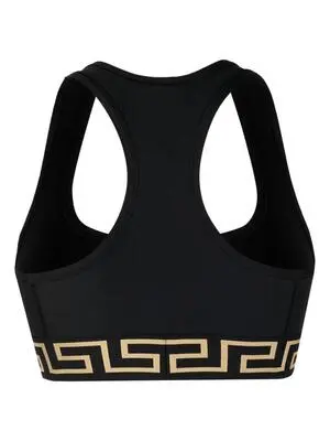 Versace Greca Border Racerback Bra - Black