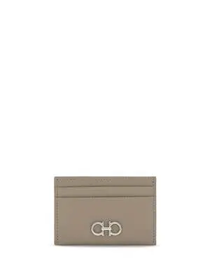 FERRAGAMO Gancini Card Holder - Cream