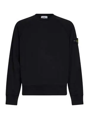 Stone Island Black Cotton Crewneck Sweatshirt - Multicolor