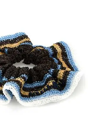 Miu Miu Embroidered Rafia Scrunchie