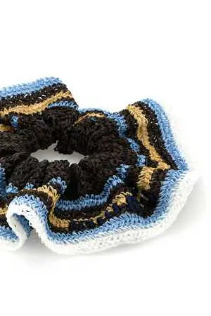 Miu Miu Embroidered Raffia Scrunchie - Multicolor