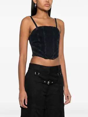 Amiri Faded Denim Corset
