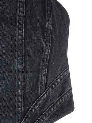 Amiri Faded Denim Corset