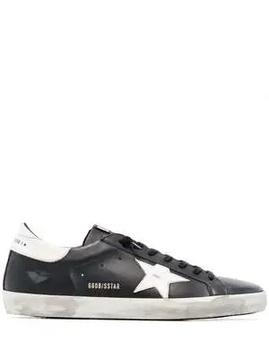 GOLDEN GOOSE Super-star Distressed-effect Leather Sneakers