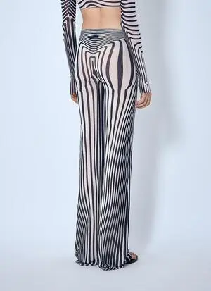 JEAN PAUL GAULTIER Morphing Stripes Flare Trousers