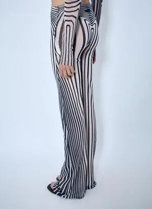 JEAN PAUL GAULTIER Morphing Stripes Flare Trousers
