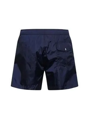 Moncler Nylon Logo Patch Swim Shorts - Multicolor