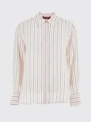 Max Mara Striped Silk Shirt - Pink