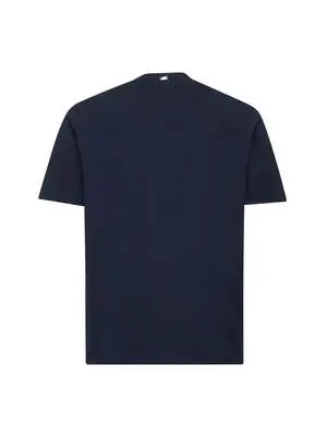 Herno Blue Superfine Cotton Stretch T-shirt - Multicolor