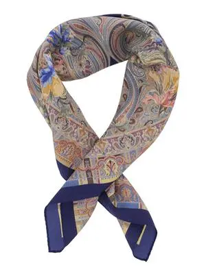 Etro Scarf With All-over Paisley Print In Silk For - Multicolor
