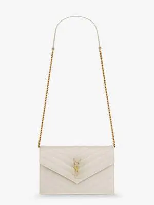 Saint Laurent Envelope Leather Crossbody Bag