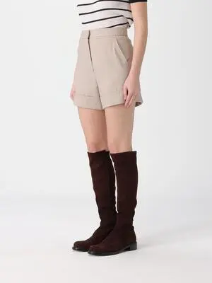 Max Mara Tailored Wool Blend Shorts - Cream
