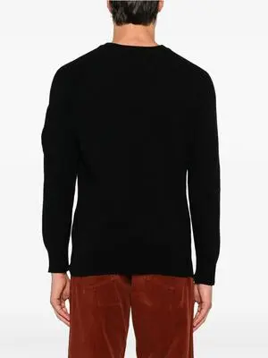 C.P. COMPANY Wool Blend Crew Neck Pullover - Black