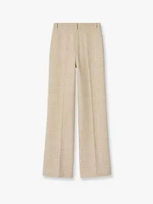 Gucci Cotton Blend Trousers With Checked Pattern