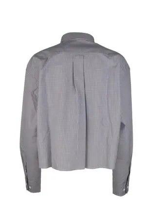 Miu Miu Checked Crop Shirt - Multicolor
