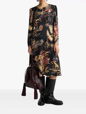 Etro Crepe Midi Dress - Blue