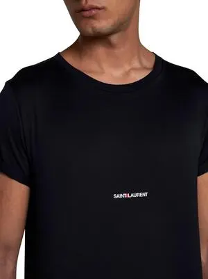 Saint Laurent Logo Cotton T-shirt - Multicolor