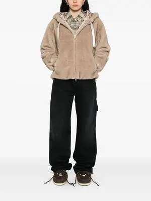 Herno Soft Faux-fur Hooded Jacket - Multicolor
