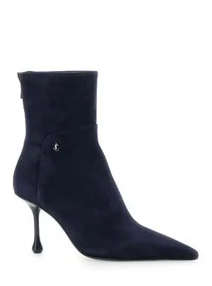 JIMMY CHOO Cycas' Blue Ankle Boots With Stiletto Heel And Side Zip Closure In Suede For - Multicolor